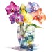 12 Rainbow Flowers Clipart - PNG Files - Transparent BG - Commercial ...