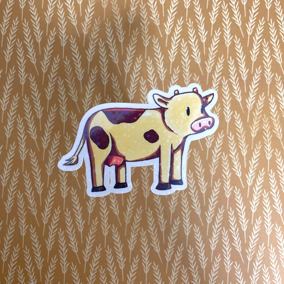 Happy Cow - Stardew Valley Cow Water-resistant Sticker - Etsy
