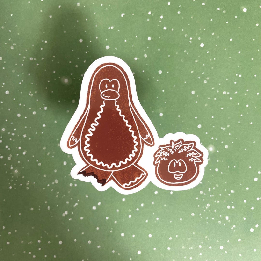 Gingerbread Penguin and Puffle Cookie - Holiday Club Penguin Water ...