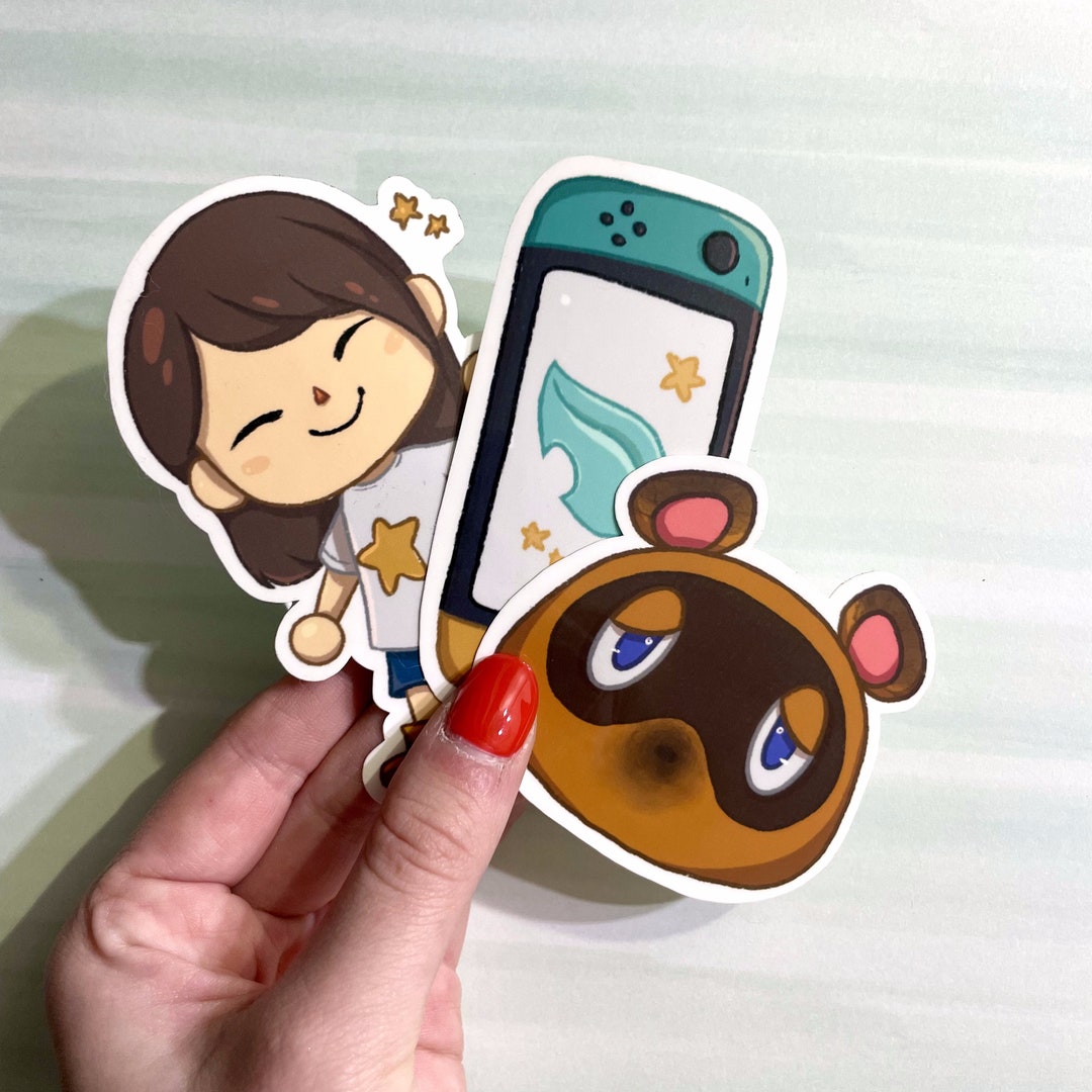 Animal Crossing Trio - Animal Crossing Water-resistant Sticker Set - Etsy