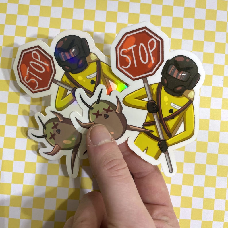 STOP!! - Lethal Company Water-resistant Sticker - Etsy