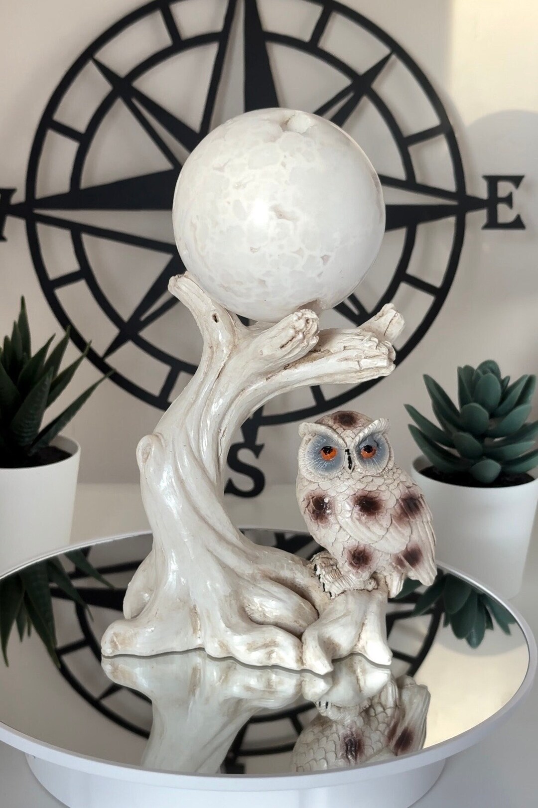 Beautiful Owl Crystal Sphere Display Stand | Ball Base Cluster Rock ...