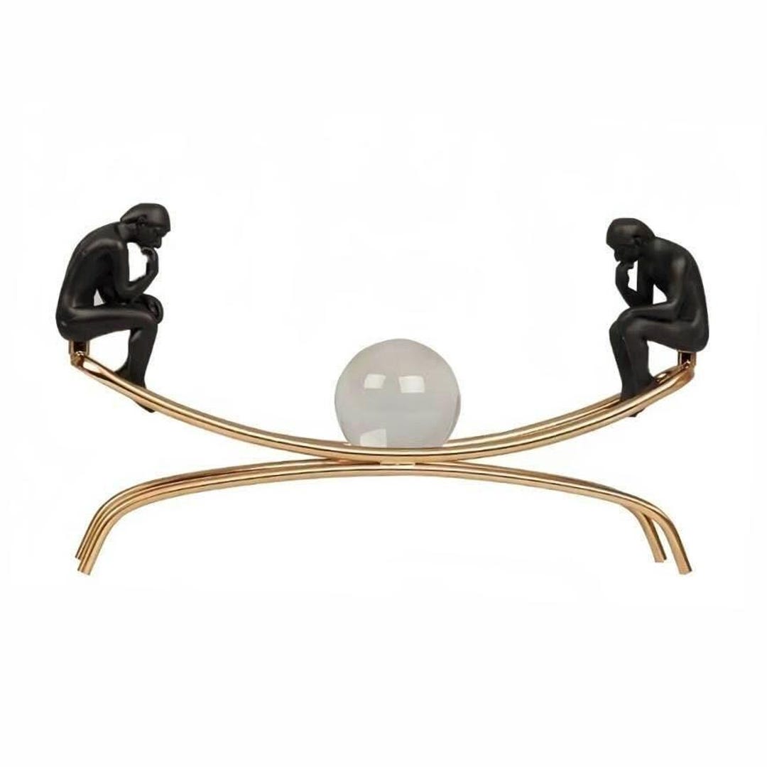 Stunning Large Two Thinking Men Crystal Sphere Display Stand | the ...