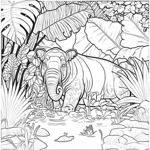 6 Kids Coloring Pages, Digital Download, Printable, PNG, Animals ...