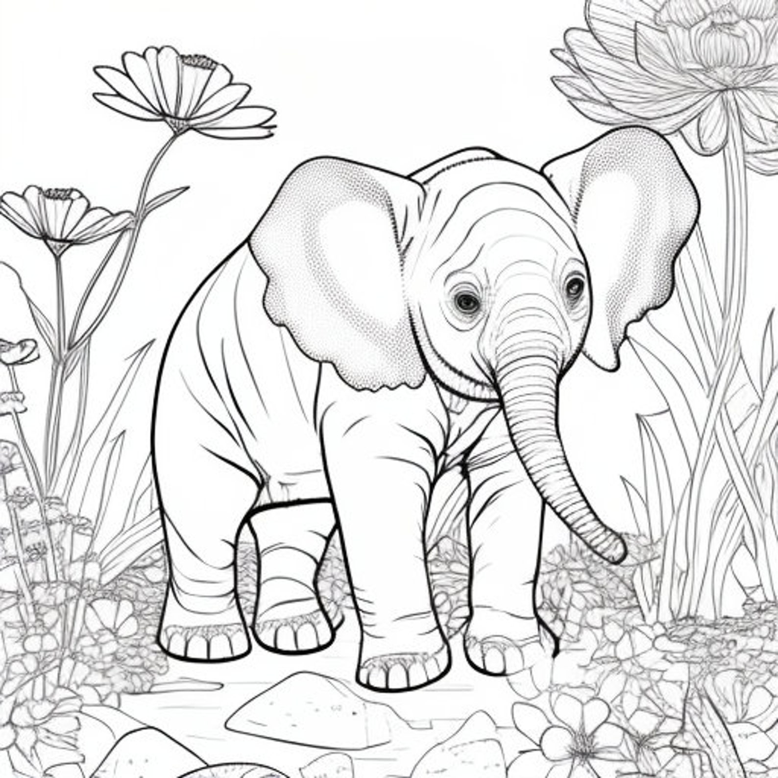 6 Kids Coloring Pages, Digital Download, Printable, PNG, Animals ...