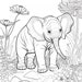 6 Kids Coloring Pages, Digital Download, Printable, PNG, Animals ...