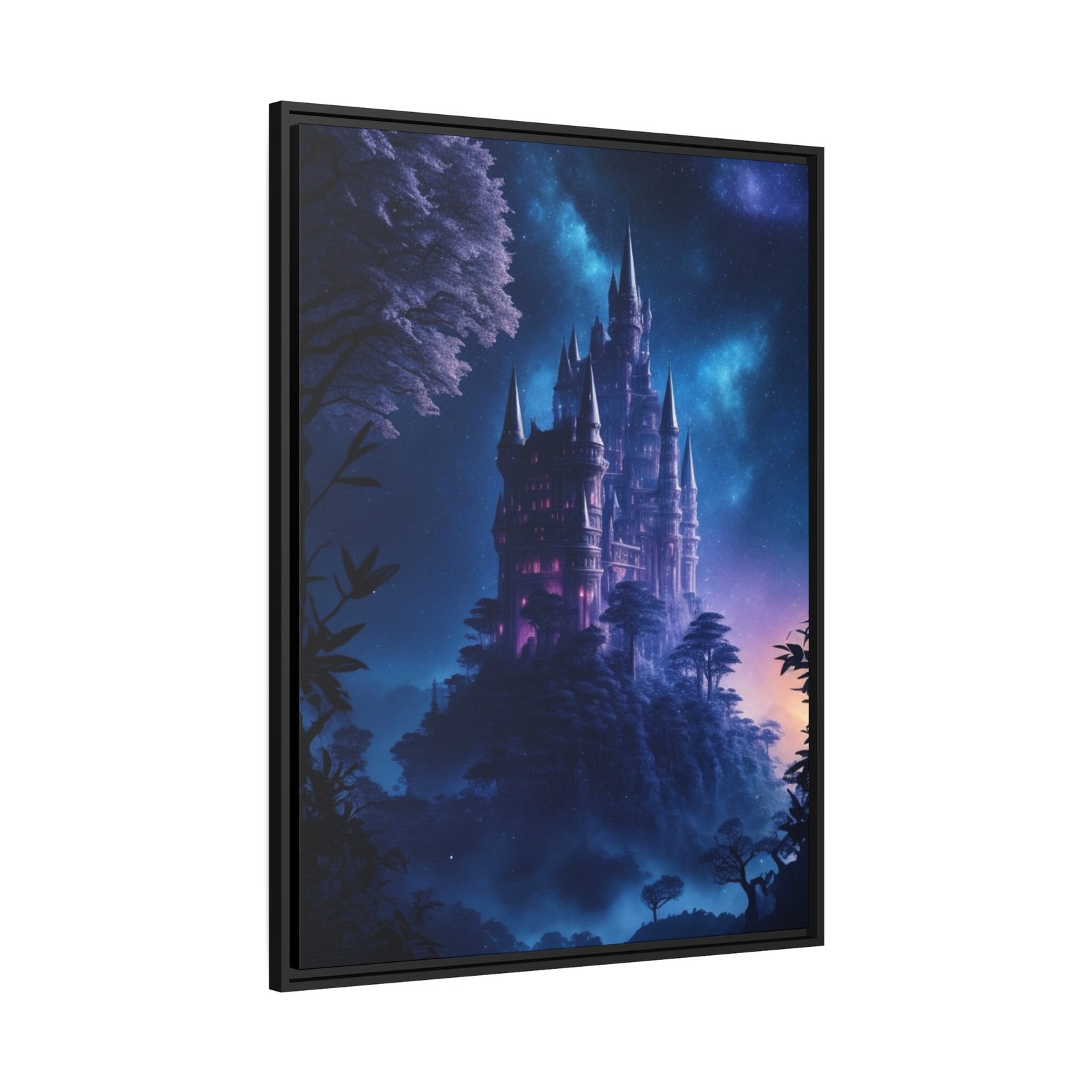 Castles in a Cosmic Stars Castle Wallpaper Castle Art - Etsy