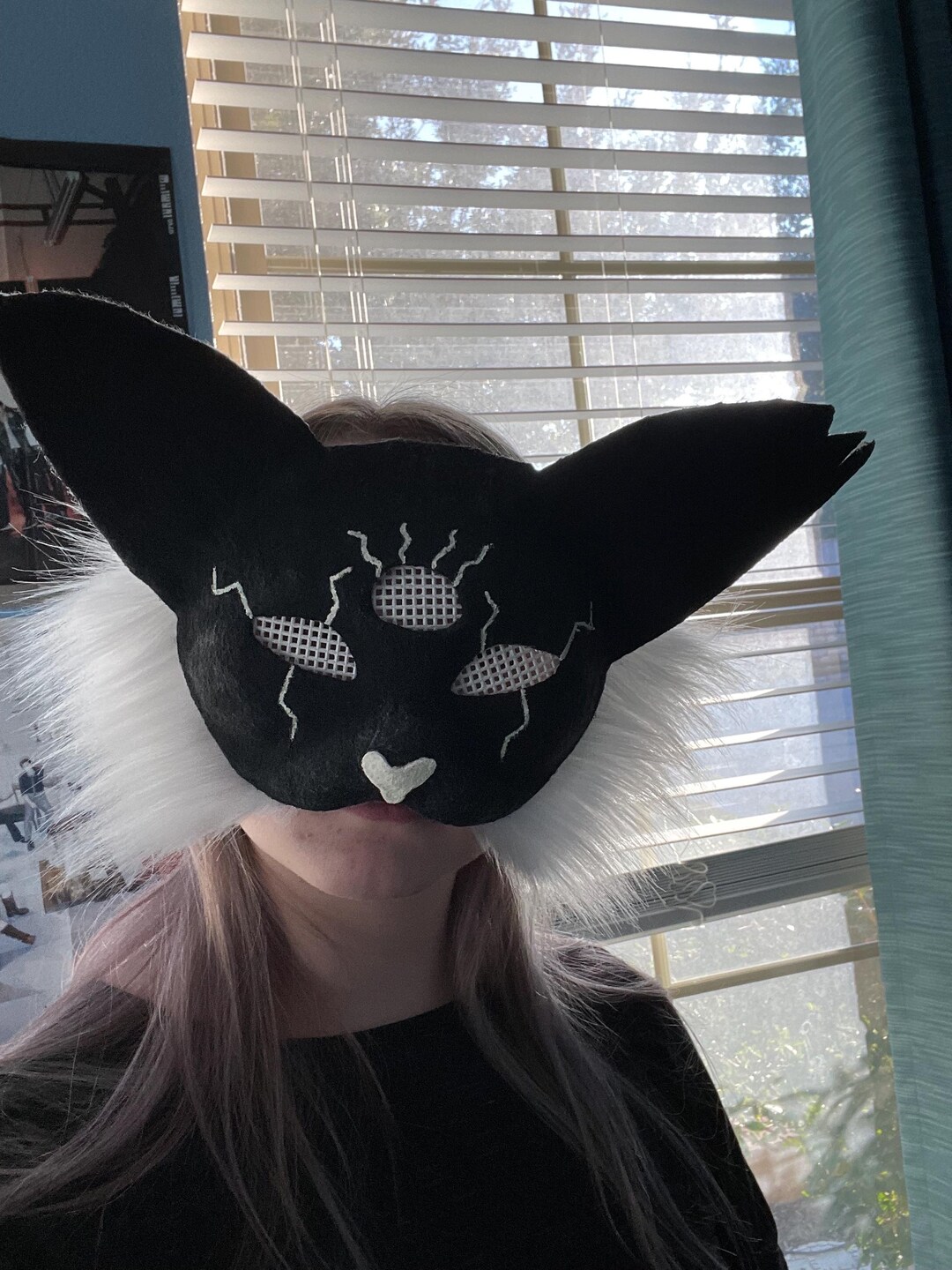 Spooky Black Cat Therian Mask - Etsy