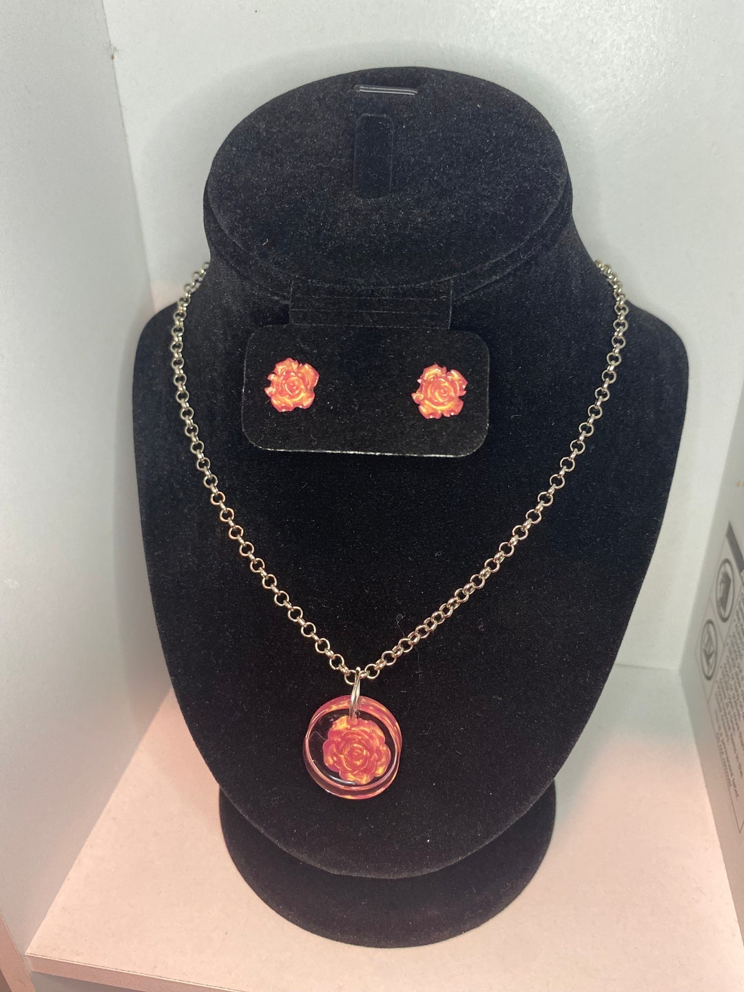 Rose Jewelry Set - Etsy