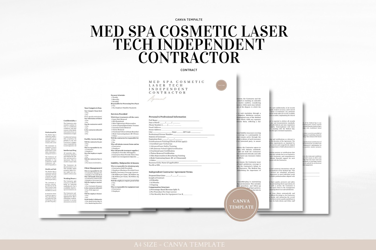 Medical Spa Contract Template | Cosmetic Laser Tech Independent ...
