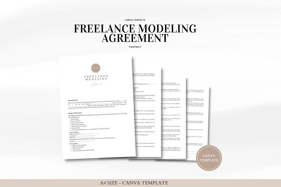 Freelance Modeling Agreement Template - Professional Contract for ...