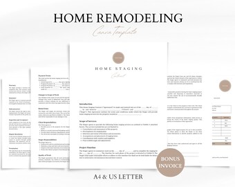 Editable Home Staging Agreement Home Staging Template Home Staging ...
