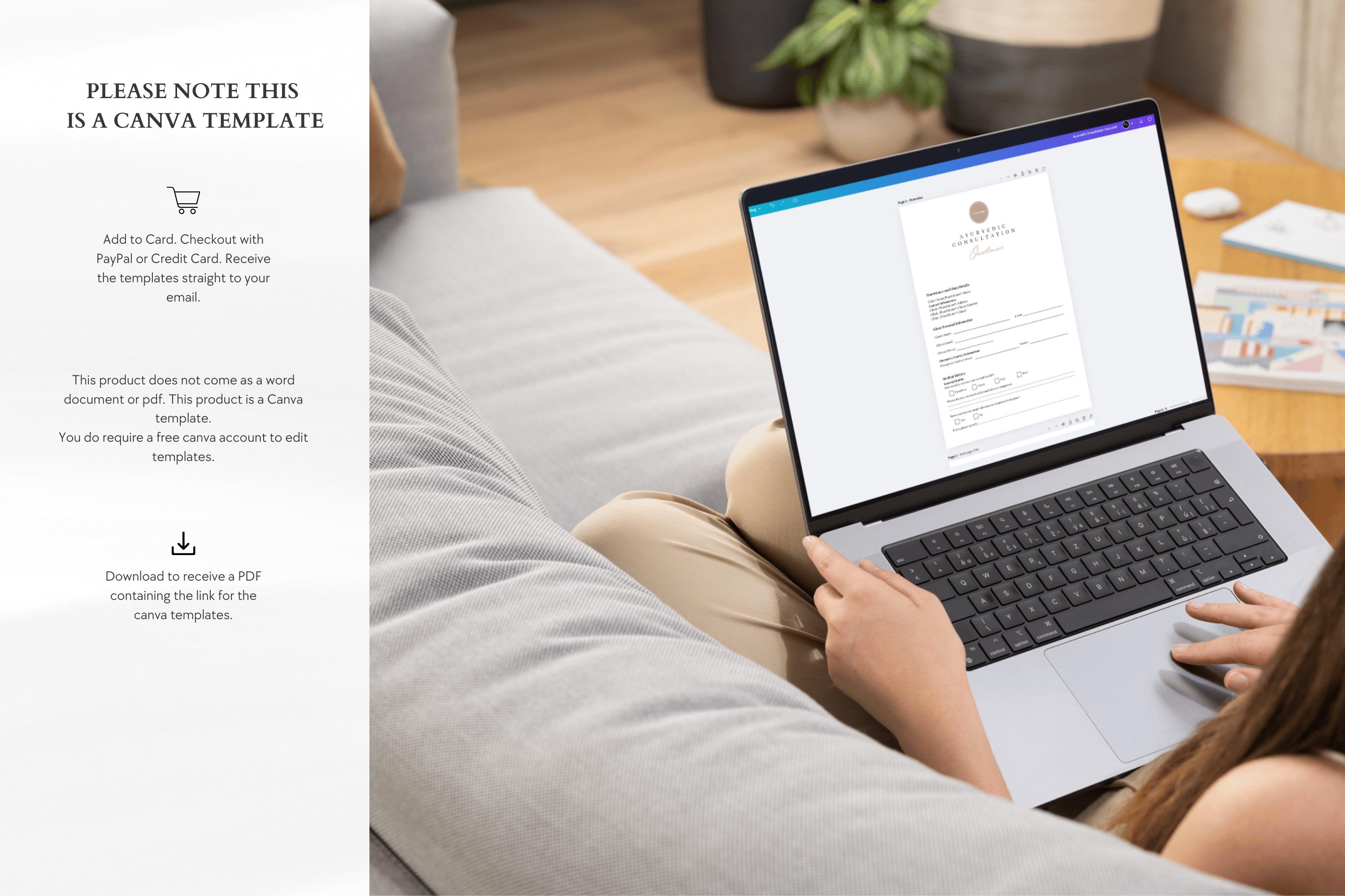 Ayurveda Client Intake Form and Questionnaire Professional Template for ...