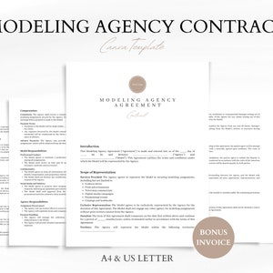 Modeling Agency Agreement Template Professional Contract for Models and ...