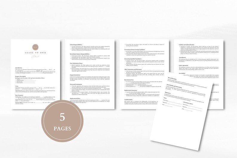 Recruitment Contract Template | Professional and Customizable Agreement ...