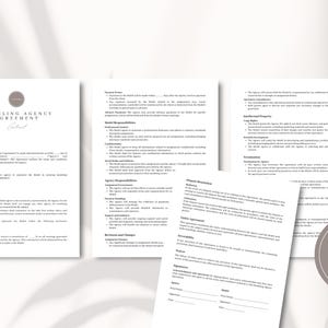 Modeling Agency Agreement Canva Template - Professional Contract for ...