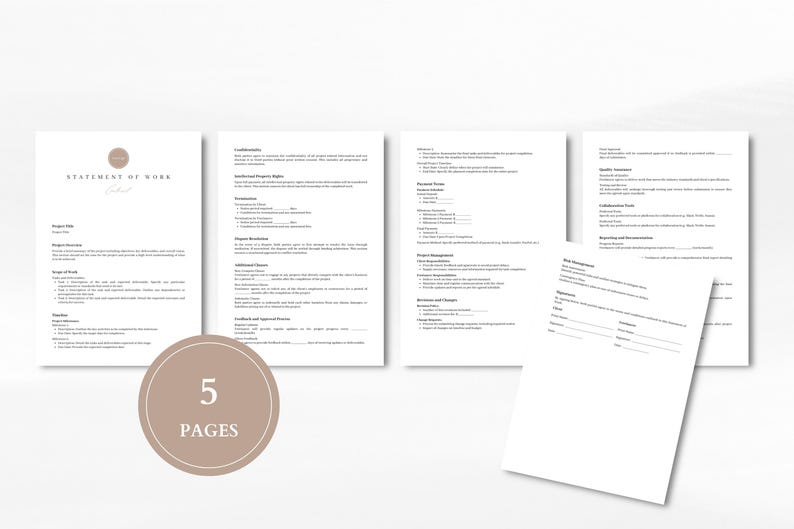 Statement of Work SOW Template for Freelancers Professional and ...