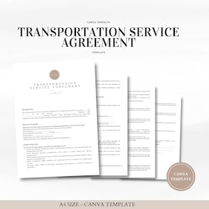 Transportation Service Agreement Template - Professional Contract for ...