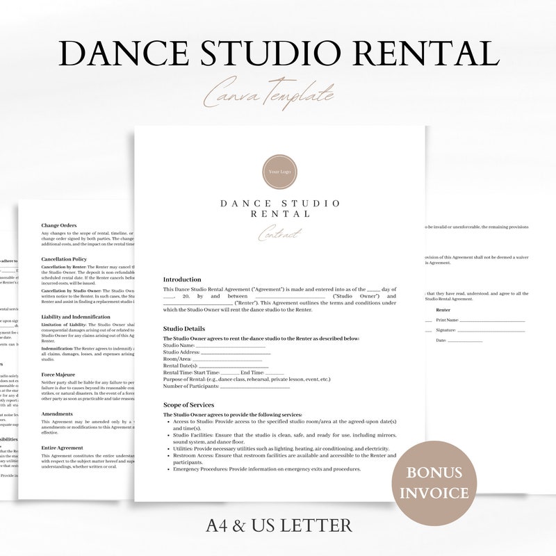 Rental Agreement Template - Etsy