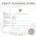 Party Planning Form and Bonus Invoice Template Customizable Canva ...