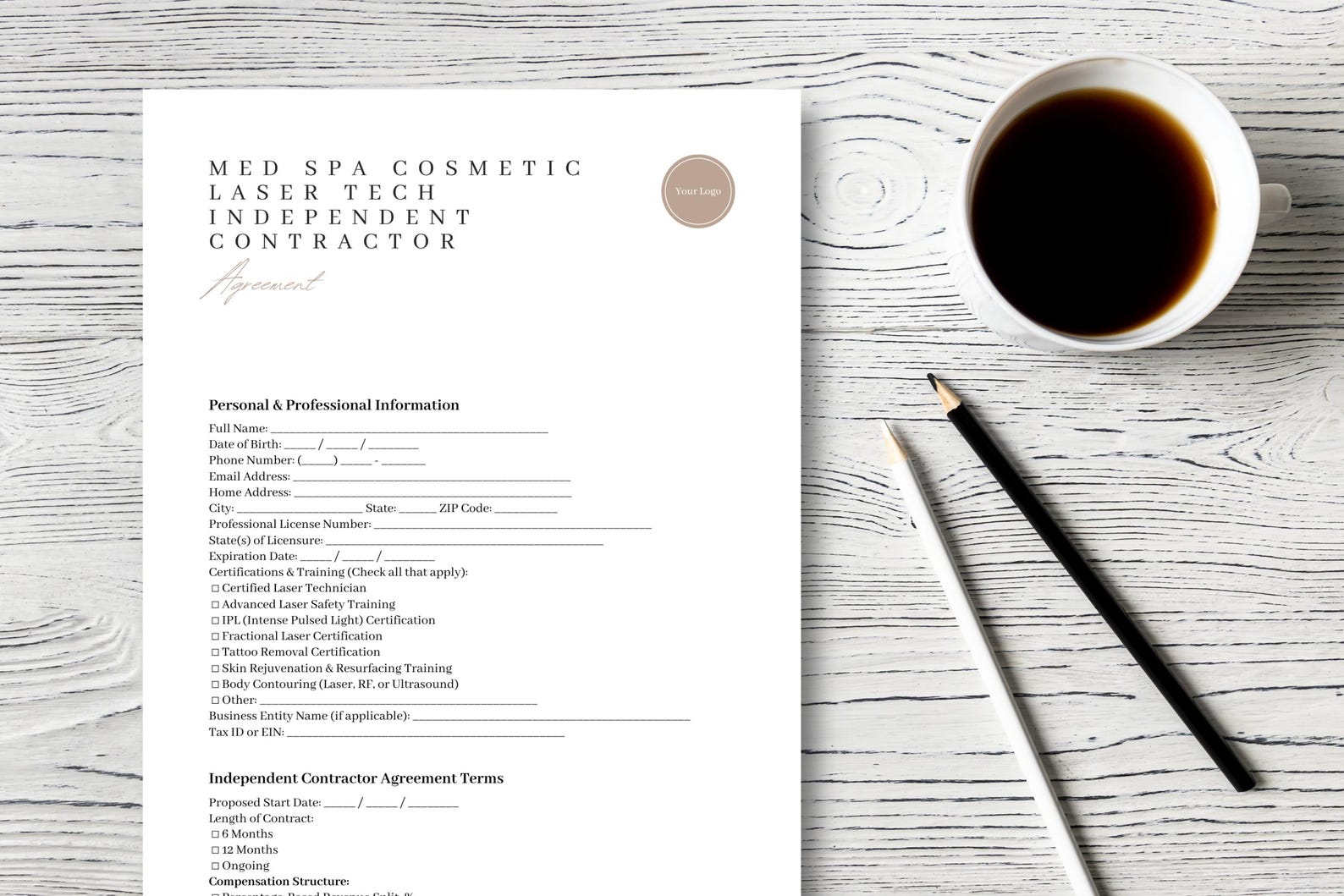 Medical Spa Contract Template | Cosmetic Laser Tech Independent ...