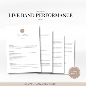Live Band Performance Contract Template - Professional Agreement for ...