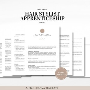 Hair Stylist Apprenticeship Agreement Template | Comprehensive Training ...