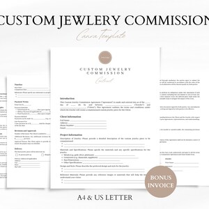 Custom Jewelry Commission Agreement Template Professional Contract for ...