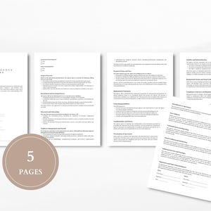 Staffing Agency Contract Template | Editable Canva Template | Professional Staffing Services ...