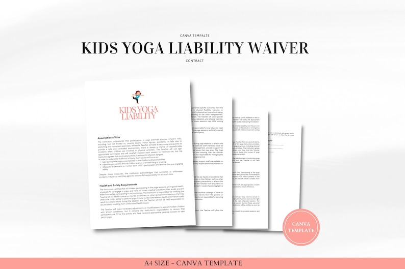 Kids Yoga Waiver Template | Liability Release Form for Schools ...