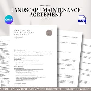 Lawn Care Commercial Contract - Etsy UK