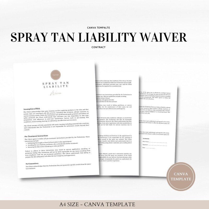 Tanning Waiver - Etsy