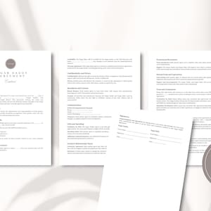 Sugar Daddy Agreement Template Canva and Word | Editable Relationship ...