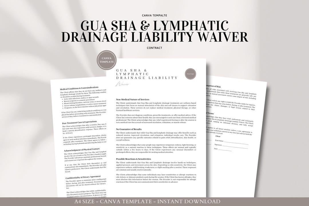 Gua Sha & Lymphatic Drainage Liability Waiver | Holistic Wellness ...
