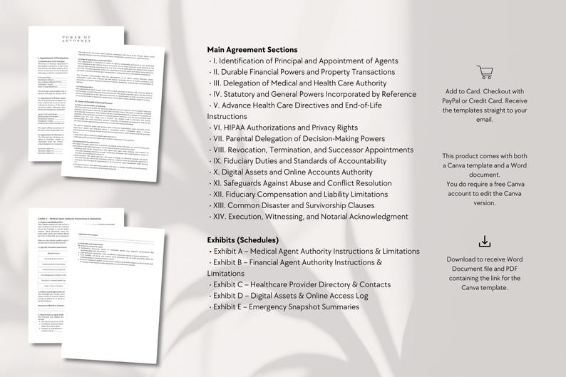 Power of Attorney Durable Financial & Medical POA Forms HIPAA ...