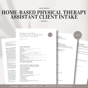 Physical Therapy Assessment Form - Etsy