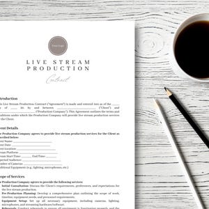 Live Stream Production Contract Canva Template - Professional Agreement ...