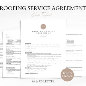 Roof Installation Contract - Etsy