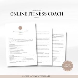 Online Fitness Coach Contract Template - Online Personal Trainer ...