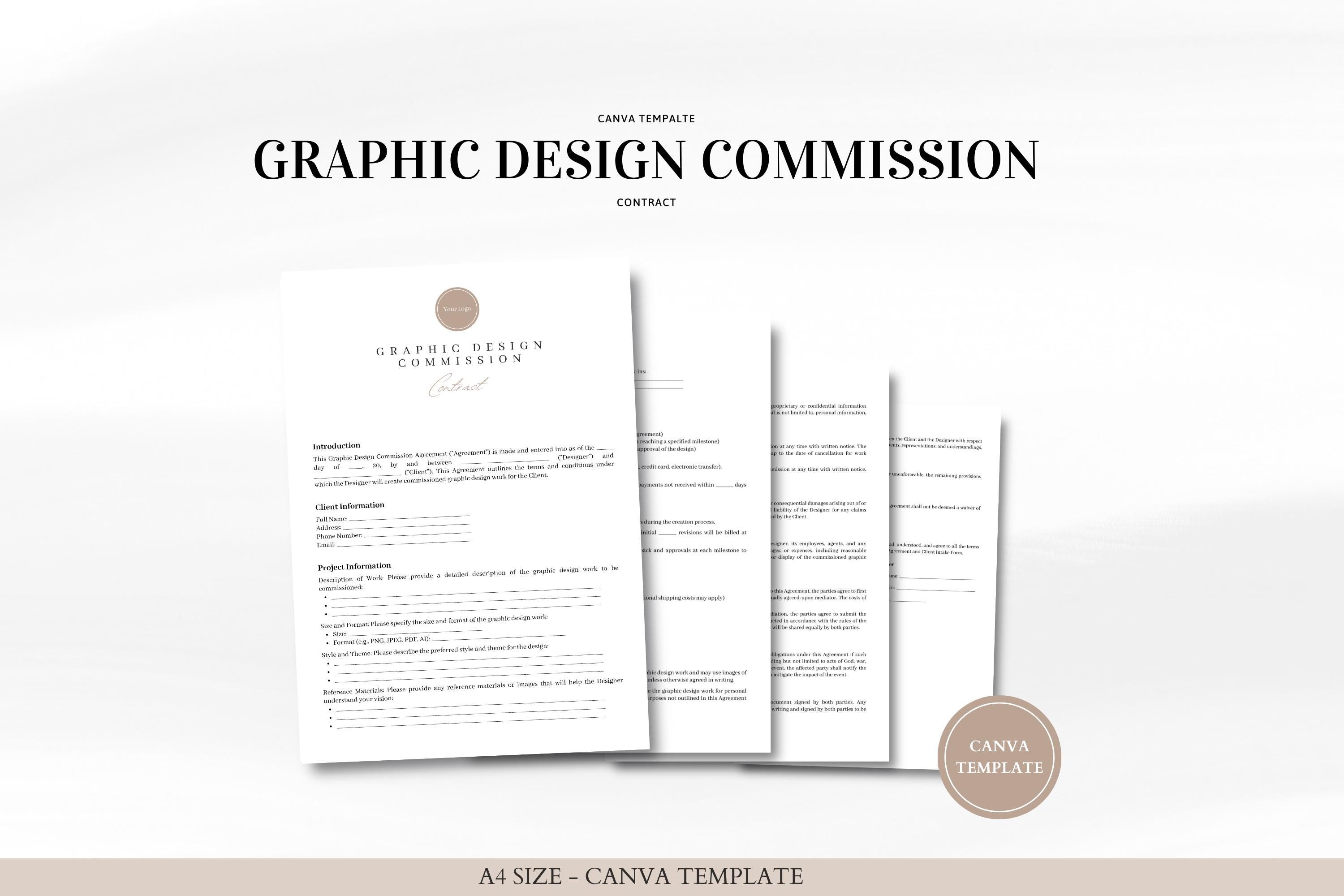 Graphic Design Commission Agreement Canva Template - Professional ...