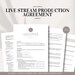 Live Stream Production Contract Canva Template - Professional Agreement ...