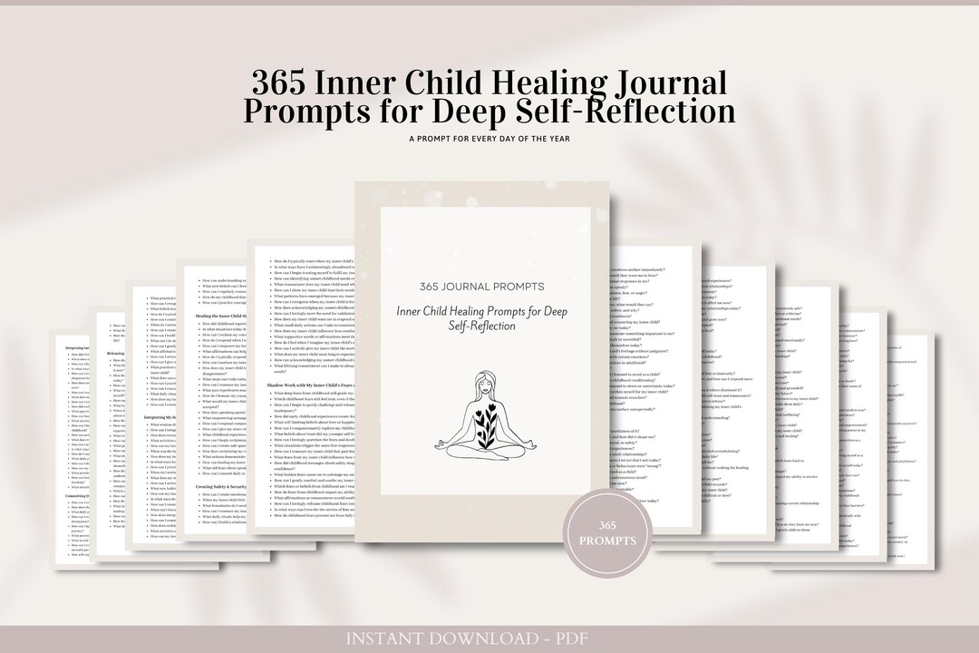 365 Inner Child Healing Journal Prompts PDF Instant Download | Shadow ...