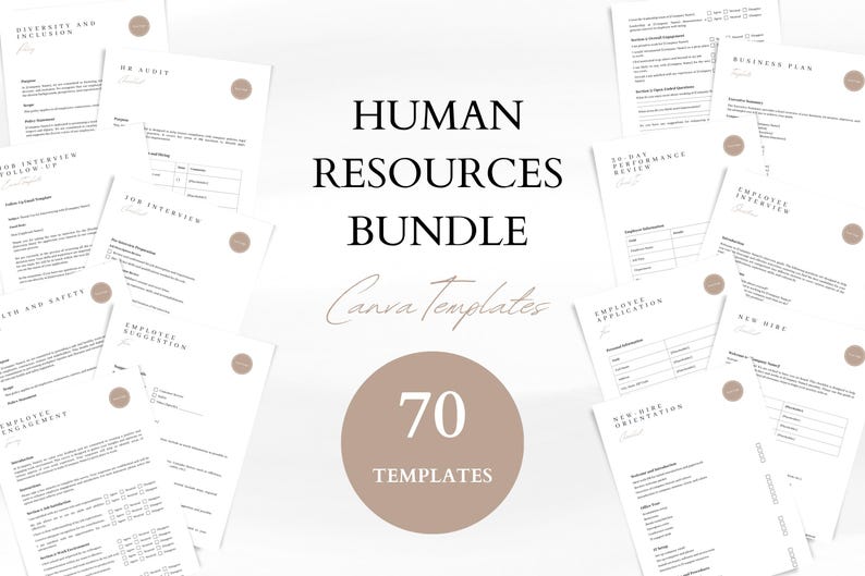 HR Templates Bundle for Canva - Employee Onboarding, Policies, Project ...