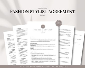 Editable Stylist Client Contract Template - Customizable Personal ...