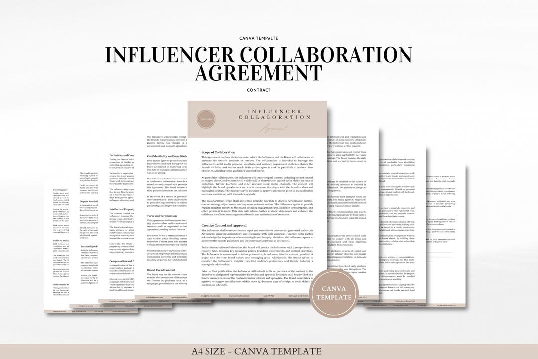 Influencer Collaboration Agreement Template for Brand Partnerships ...