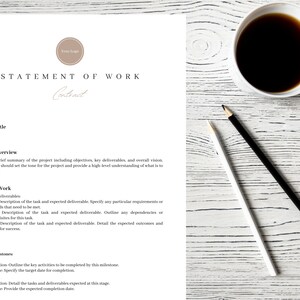Statement of Work SOW Template for Freelancers Professional and ...