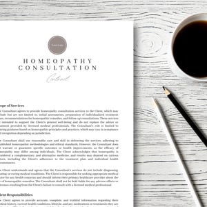 Homeopathy Consultation Agreement Canva Template | Editable Legal ...