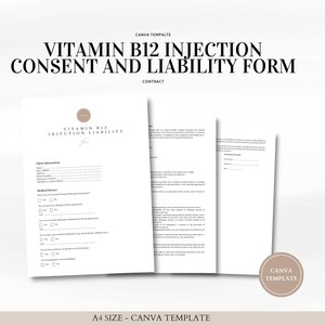 Vitamin B12 Injection Consent and Liability Form Canva Template ...