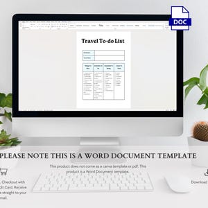 Editable Travel To-do List Template Word Document Plan Your Trip With ...