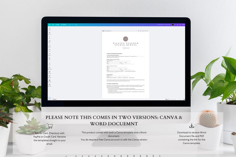 Pilates Teacher Studio Rental Agreement Template | Independent ...
